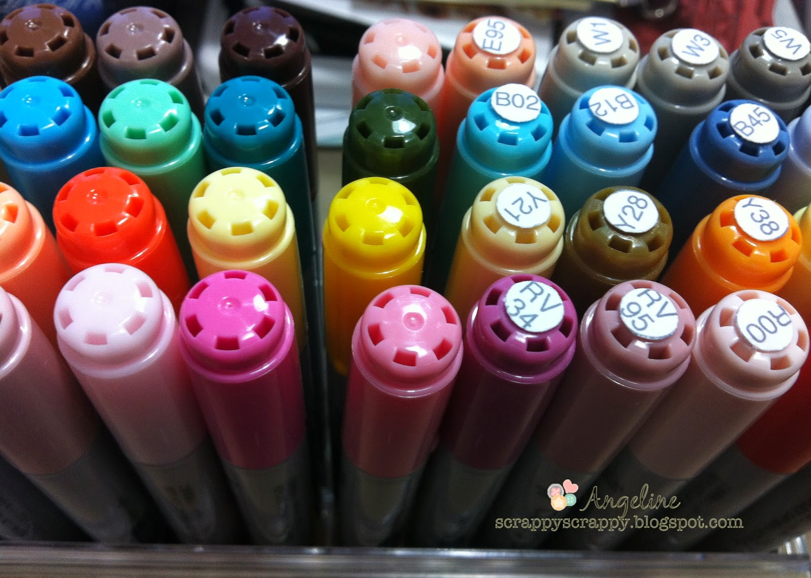 Copic Ciao markers: DIY Label + Color Chart - Scrappy Scrappy