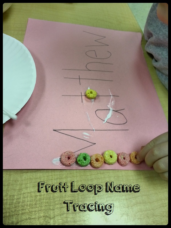 Crafts for Kiddos: Cereal Name Tracing