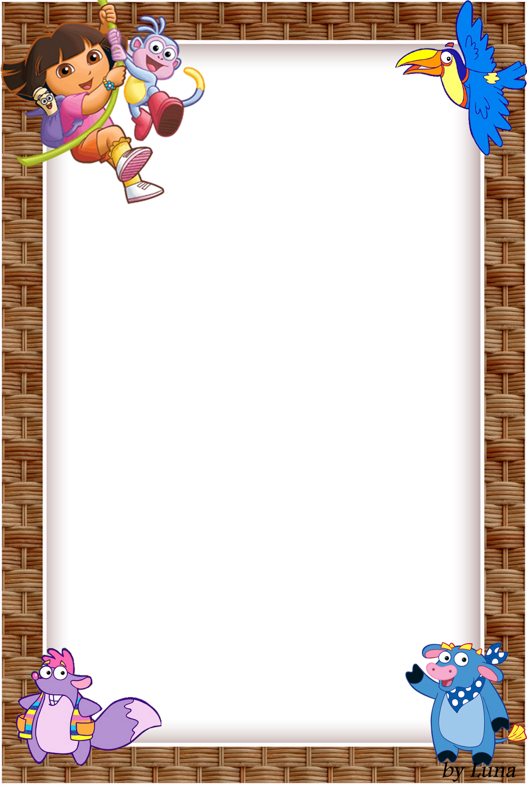 LunaStudioArte: Molduras Dora Aventureira 10X15 em png.
