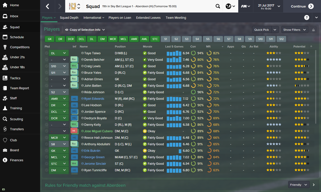4 Tips FM 2015 improving match fitness | Football Manager Blog ...