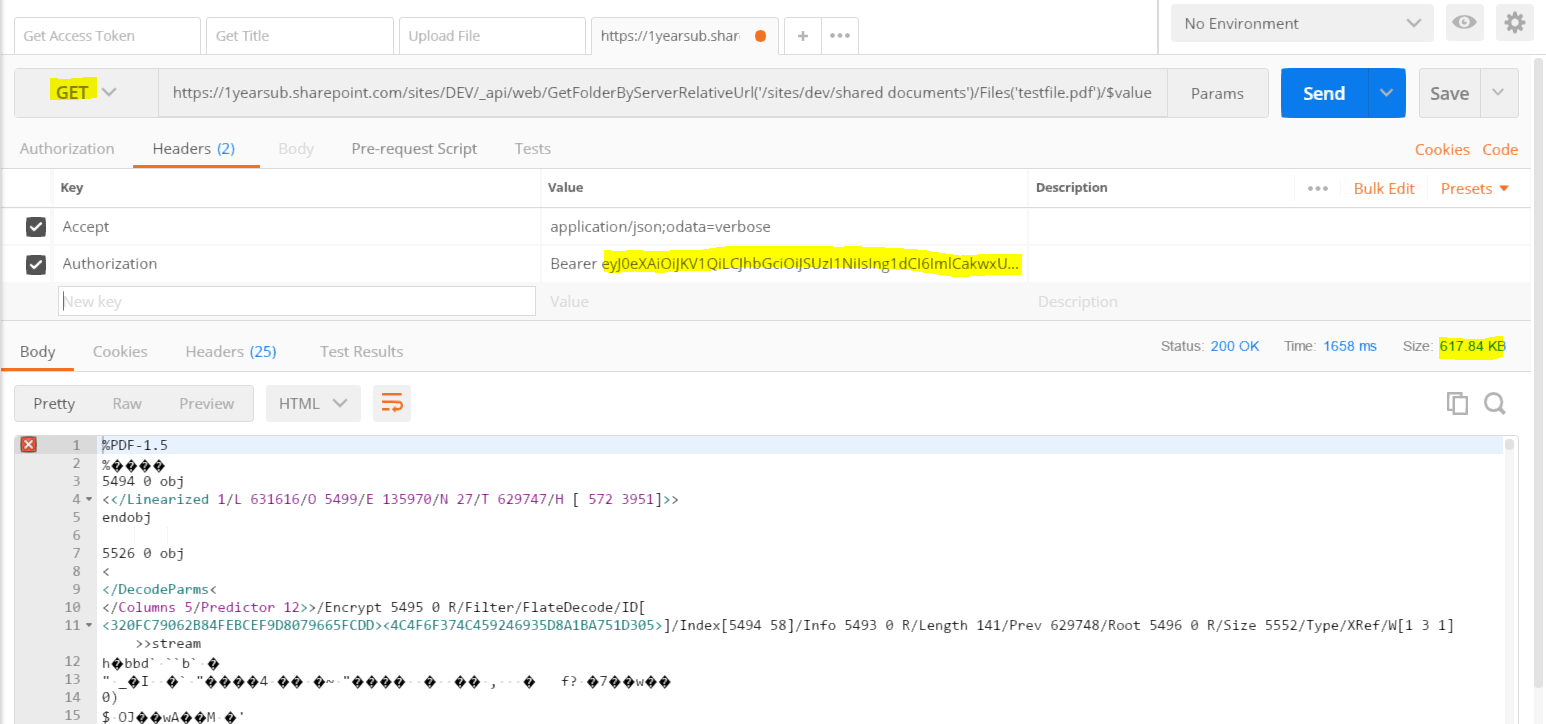Aspiring Architect: Sharepoint Online Authentication for API Access using POSTMAN