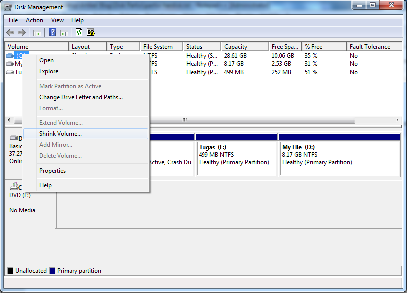 Cara Partisi Hard Disk Dengan Mudah - Erdin's Web