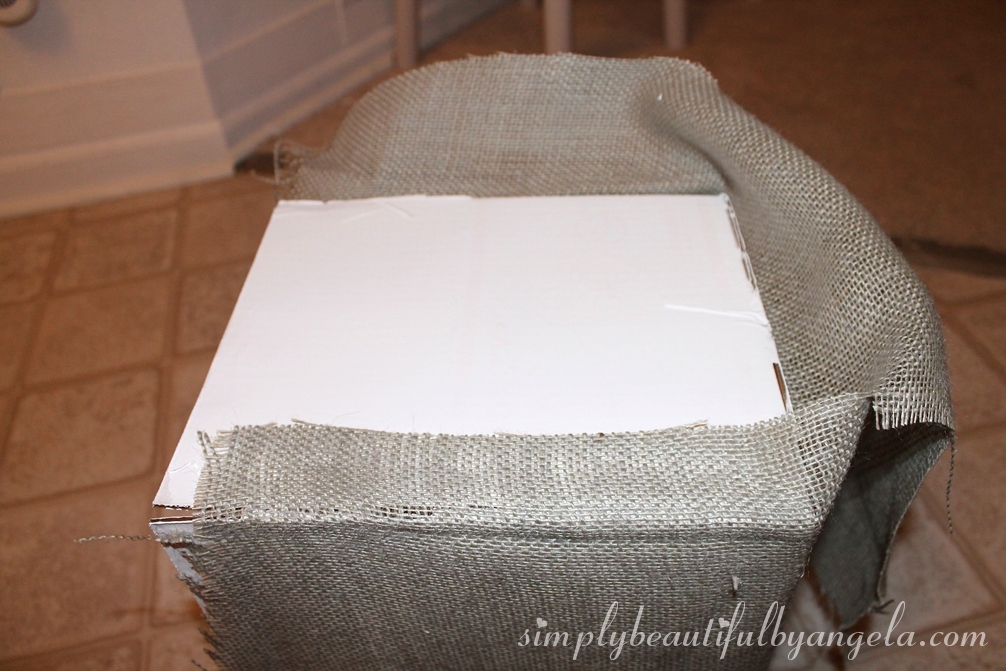 DIY Burlap Covered Boxes