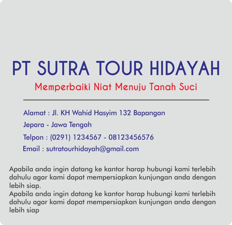 UMRAH BERSAMA PT. SUTRA TOUR HIDAYAH - Sutra Tour 2