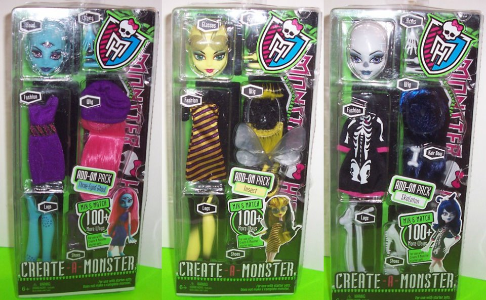 My toys,loves and fashions: Create a Monster packs fora da caixa e ...