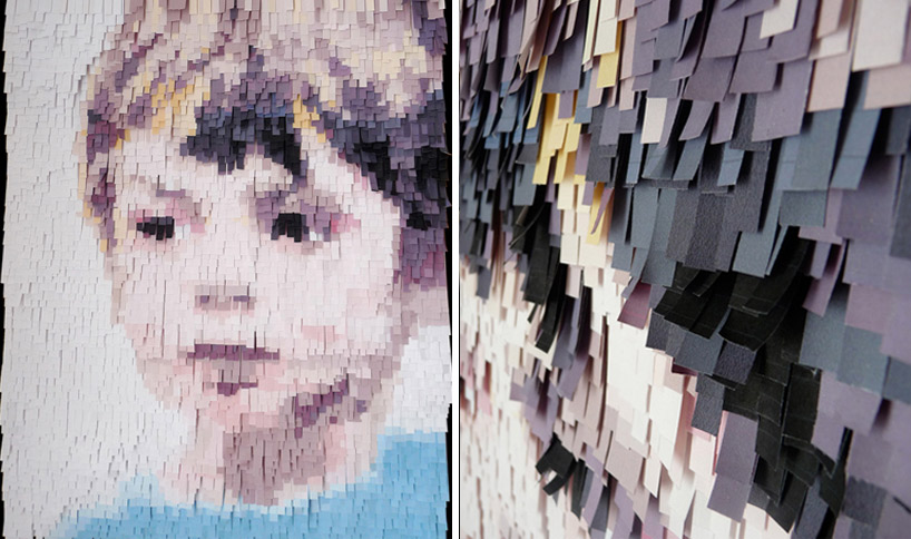 Simply Creative: Paper Strips Collage by Nathalie Boutté