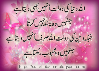 Sunehri Batain, Aqwal-e-Zareen, Urdu Shayari