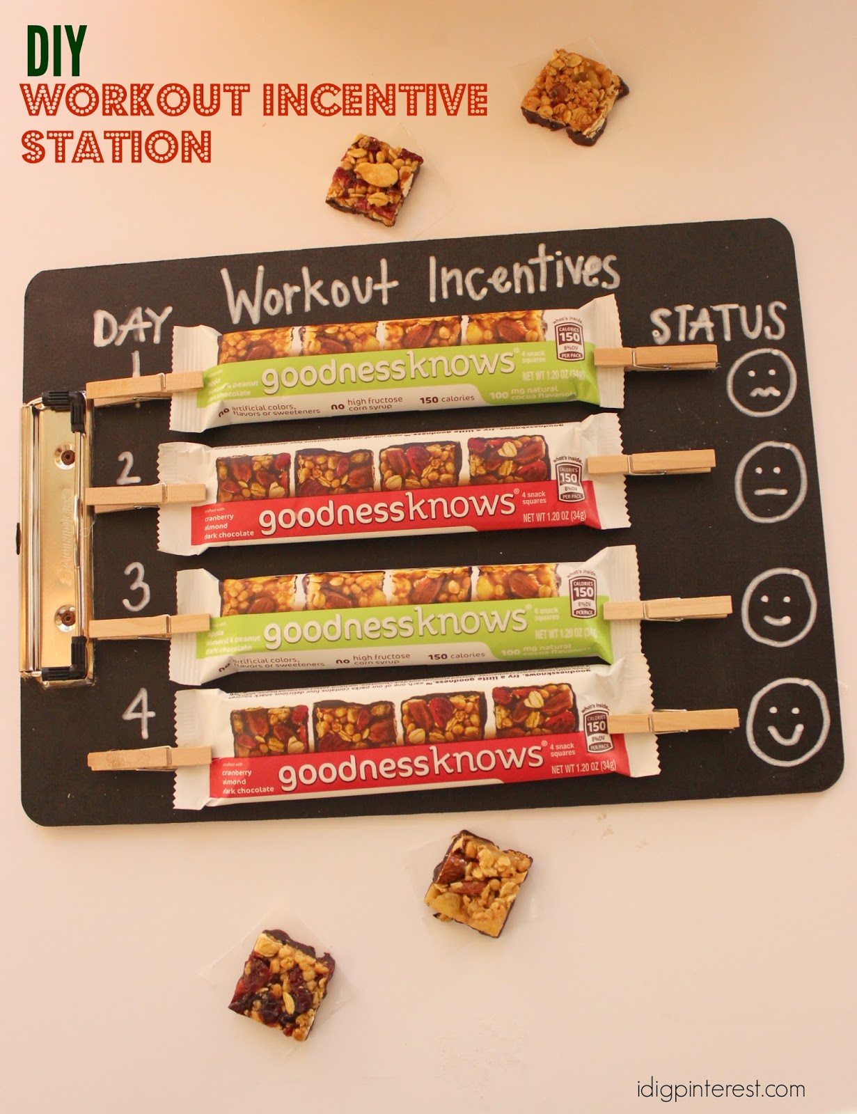 DIY Workout Incentives Station - I Dig Pinterest