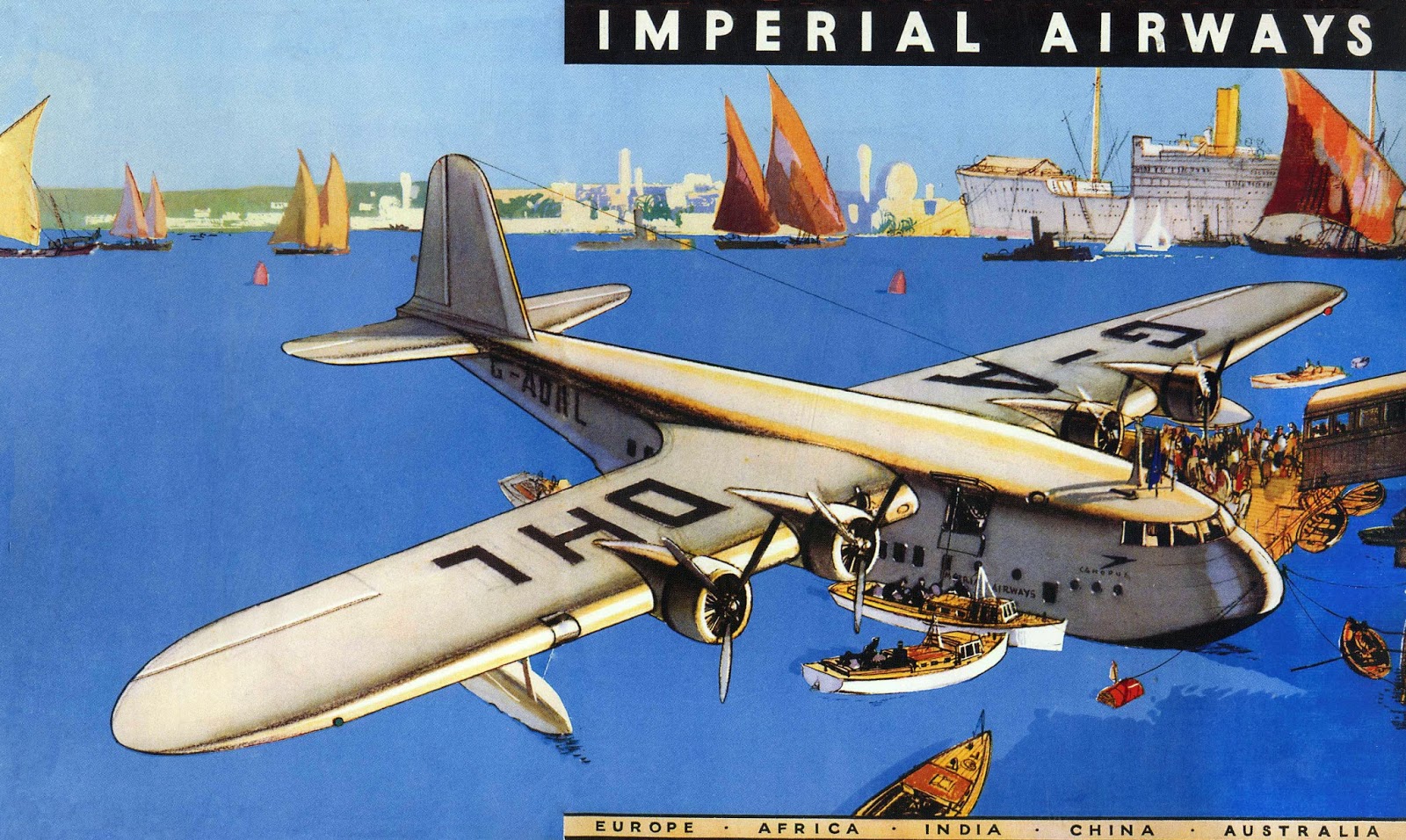 transpress nz: Short S23 Empire Flying Boat 'Canopus'