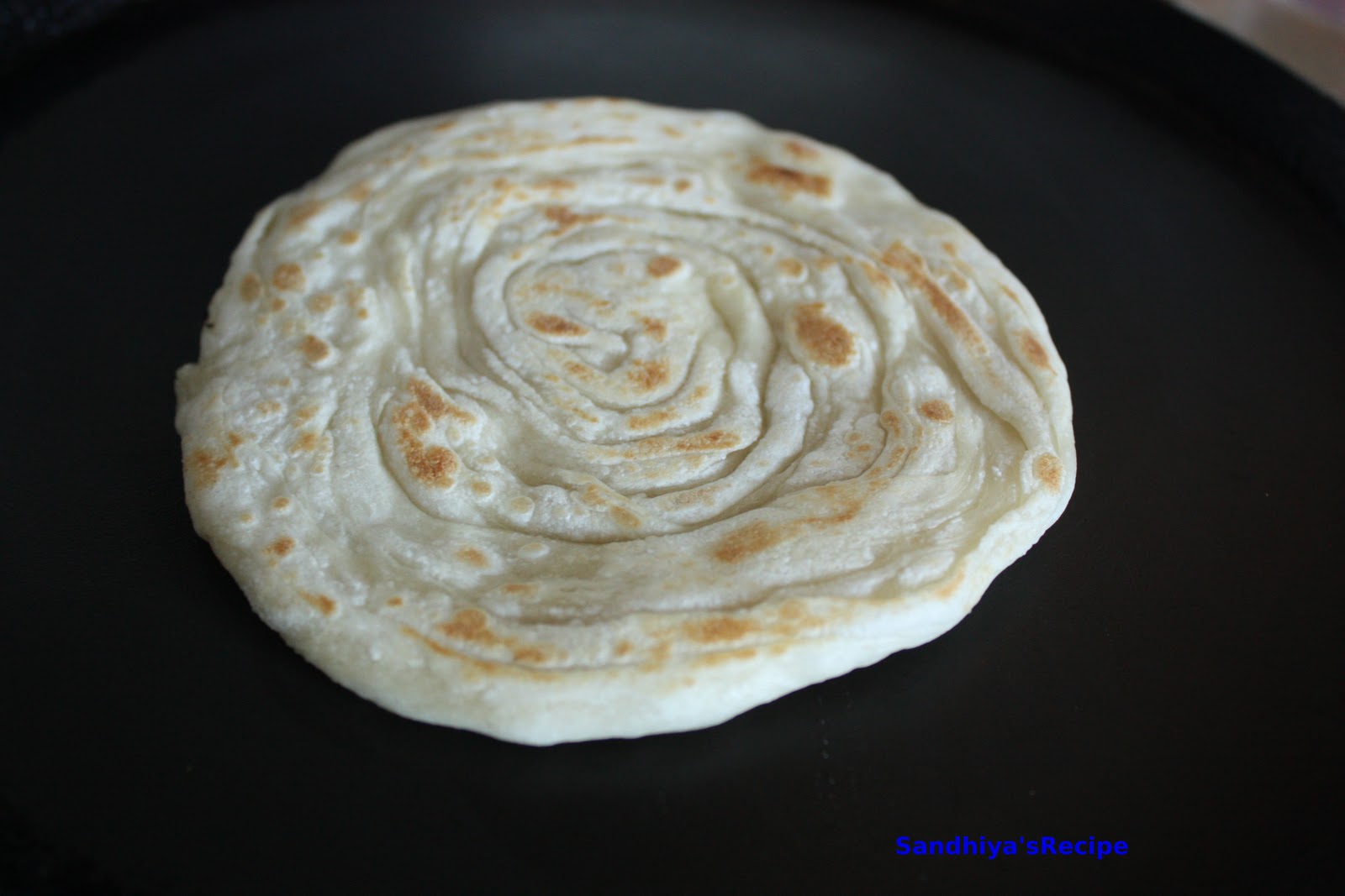 Sandhiya's Cookbook: Parotta | Tirunelveli Parotta | Flat Layered bread