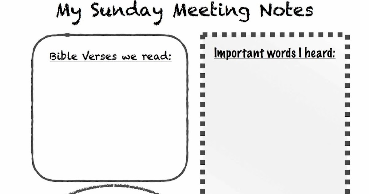 Sunday Note Sheet for Kids