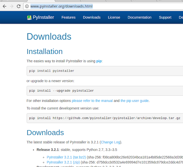 Cara download atau unduh pyinstaller ~ Belajar Python
