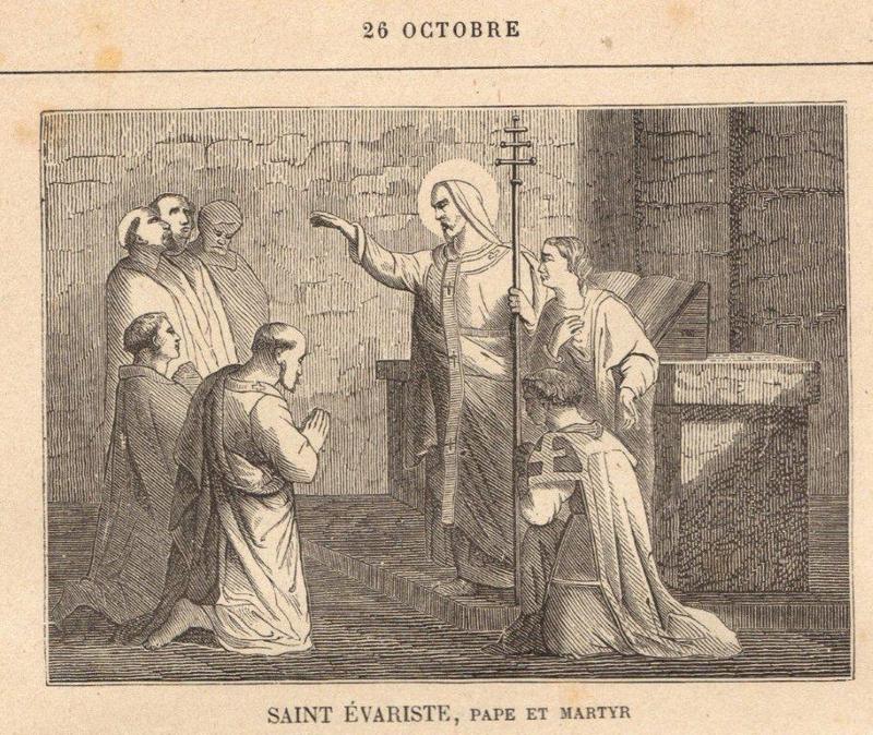 ICONOGRAPHIE CHRÉTIENNE: Saint ÉVARISTE (EVARISTUS), Pape et martyr