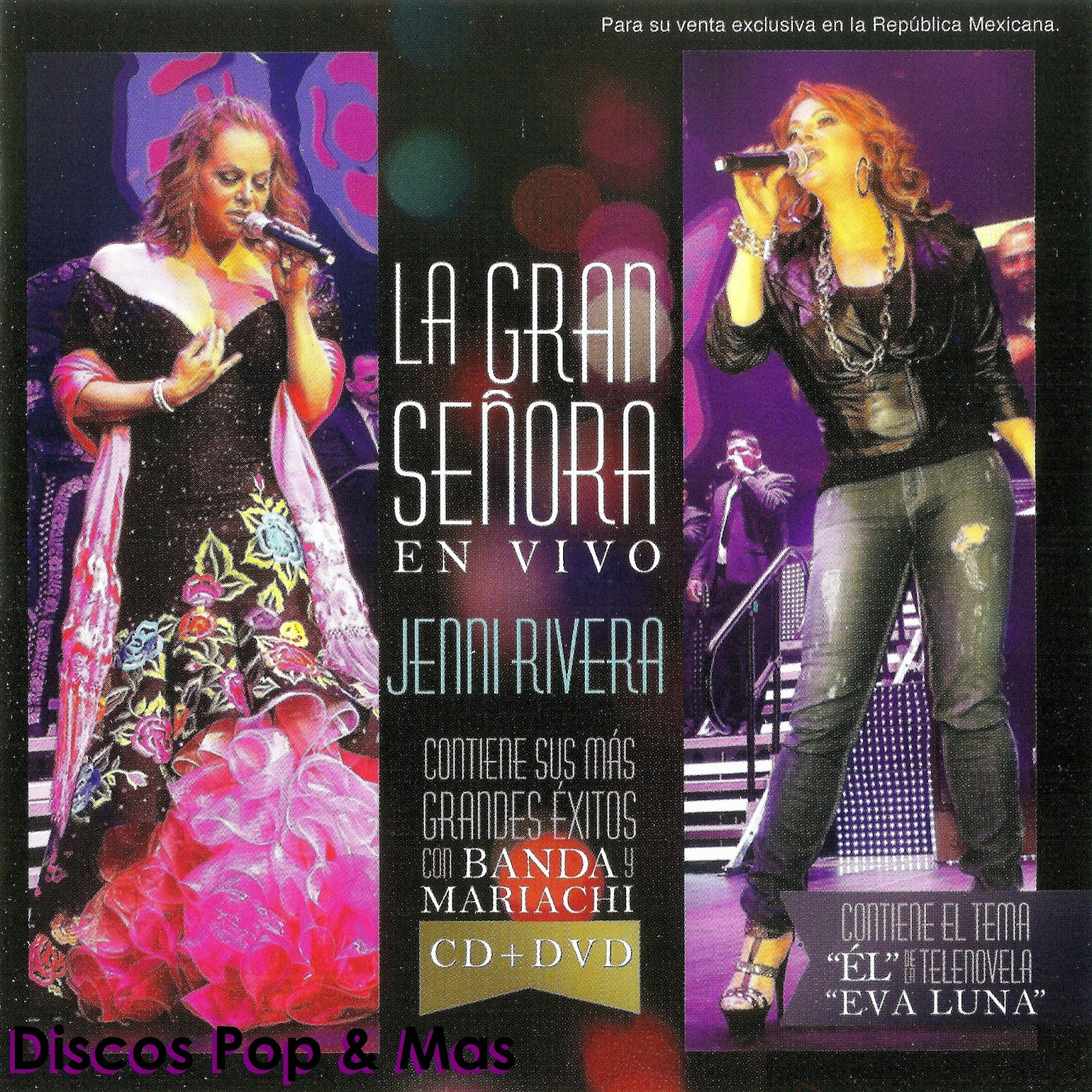 Discos Pop & Mas: Jenni Rivera - La Gran Señora en Vivo