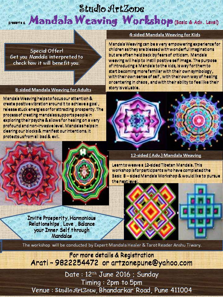 Studio Artzone , Pune: Mandala Weaving Workshop @ Studio Artzone, Pune