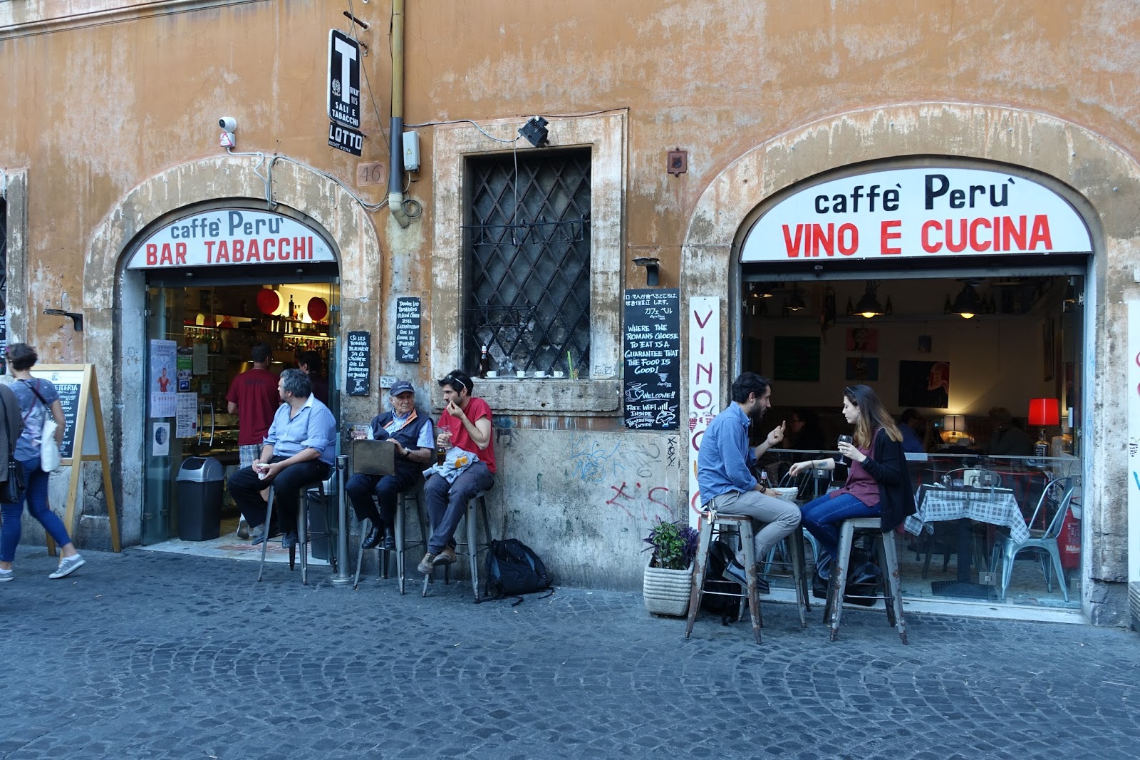 Rome the Second Time: Caffè Perù: Time for an Aperitivo