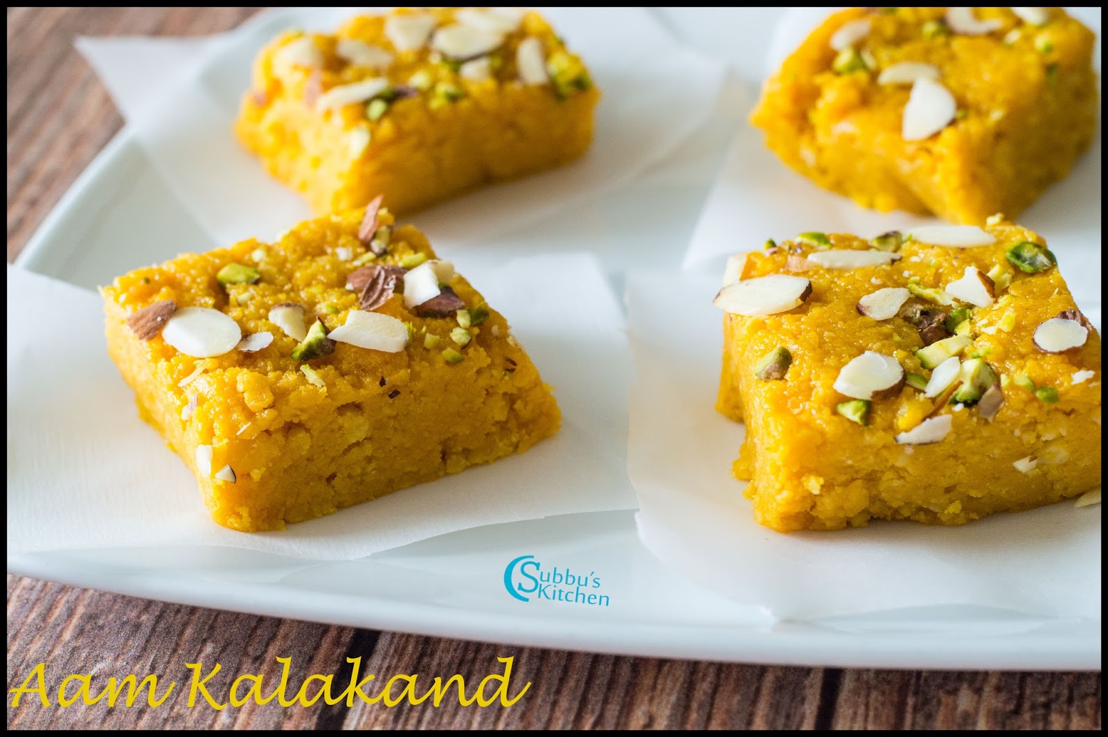 Mango Kalakand Recipe - Subbus Kitchen