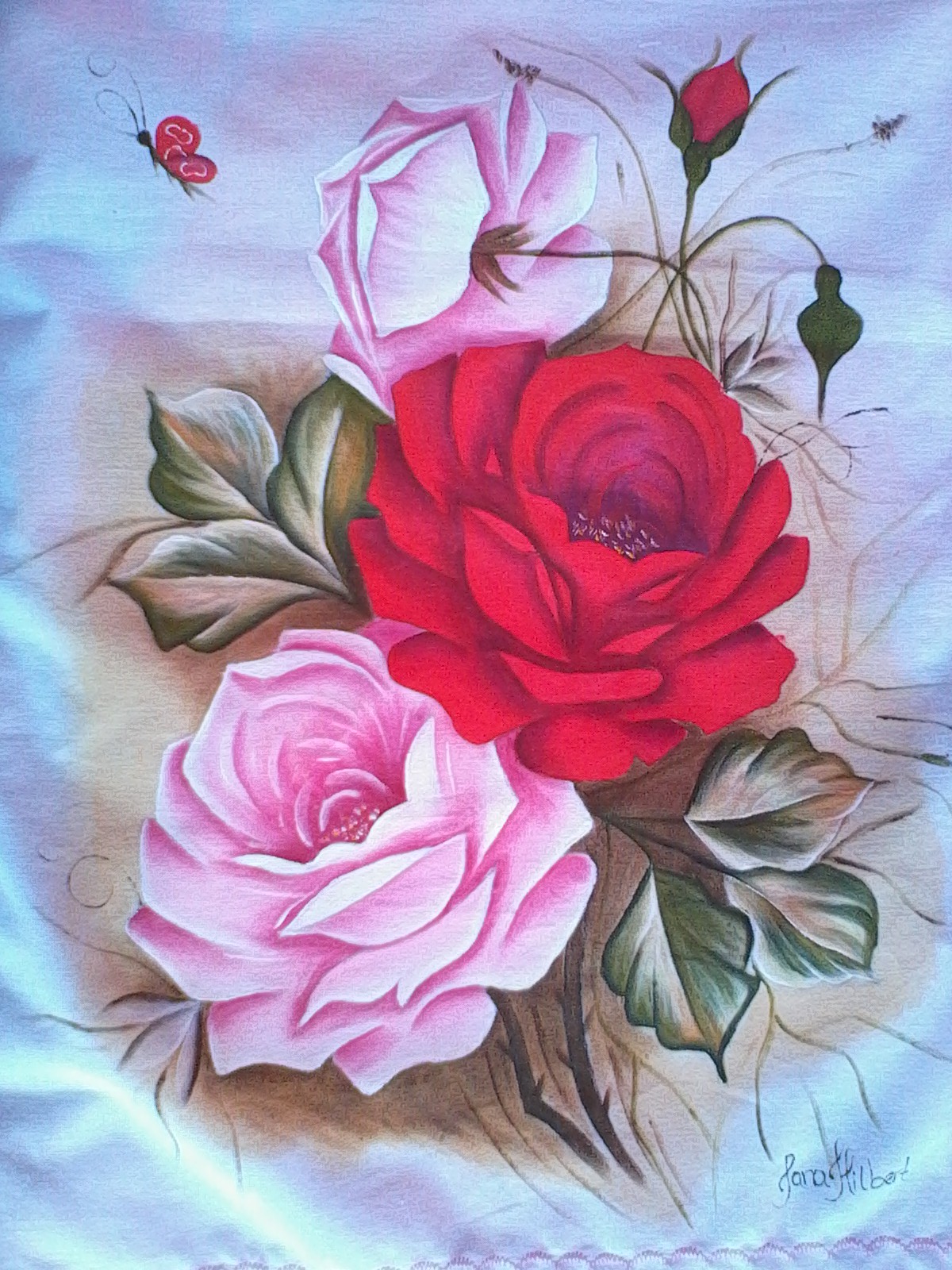 Arte Fabulosa: Pintura de rosas