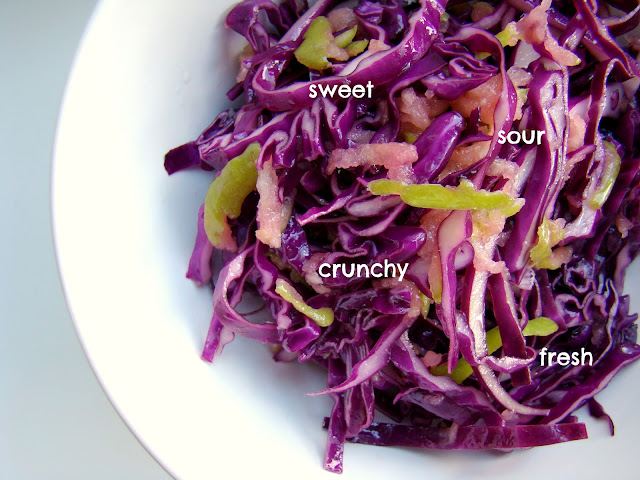 Apple & red cabbage slaw
