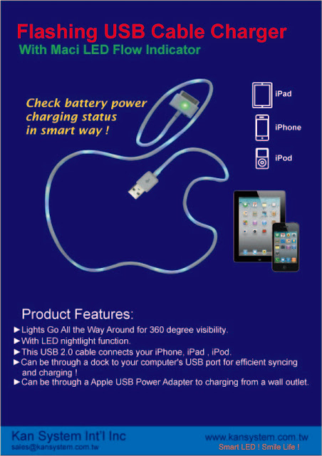 Magic LED Nano Strip: Magic LED flashing USB charger cable for iPhone ...