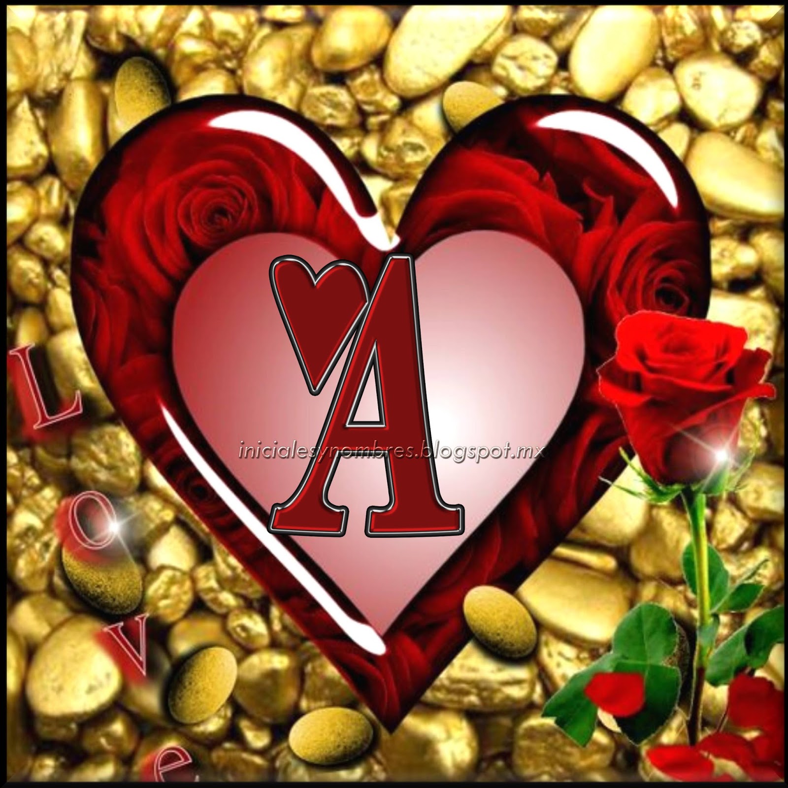 INICIALES Y NOMBRES PARA TI: HERMOSO CORAZON CON TU INICIAL