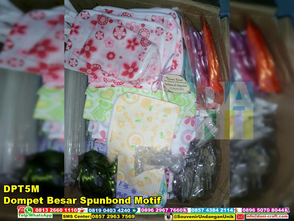 Souvenir Dompet Besar Kain Spunbond Bermotif | Souvenir Pernikahan