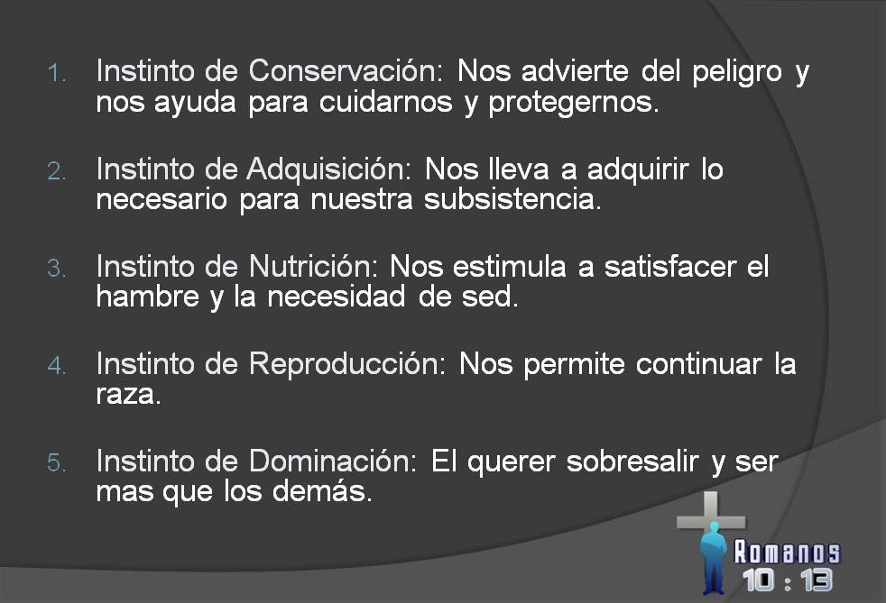 Romanos 10:13: Instintos Humanos