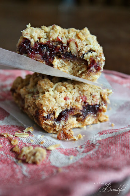All Things Beautiful: Raspberry Granola Bars