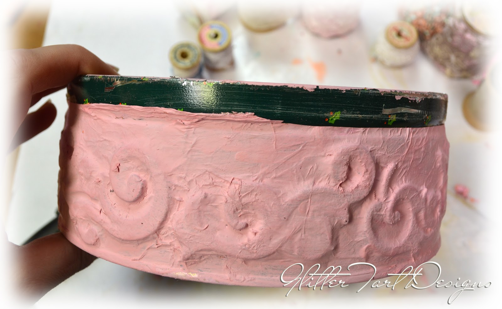 Glitter Tart Designs: How to make a tin look like an old box ~ Tutorial