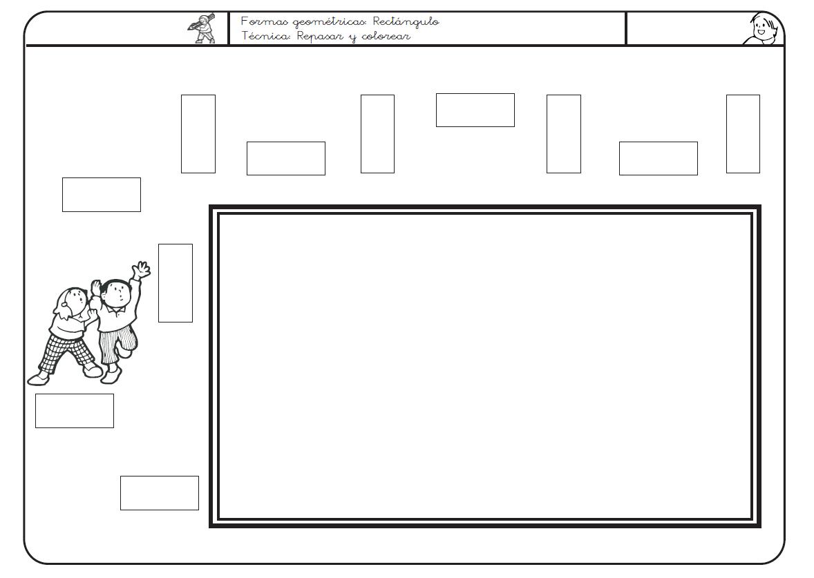 Trabajando en Educación Infantil: 10 fichas para identificar el rectángulo