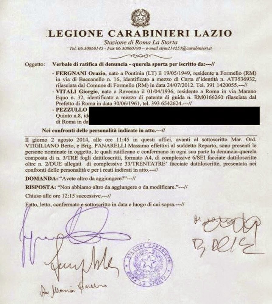 AltraInformazione: Denunciati tutti: Napolitano, Renzi, Grasso ...