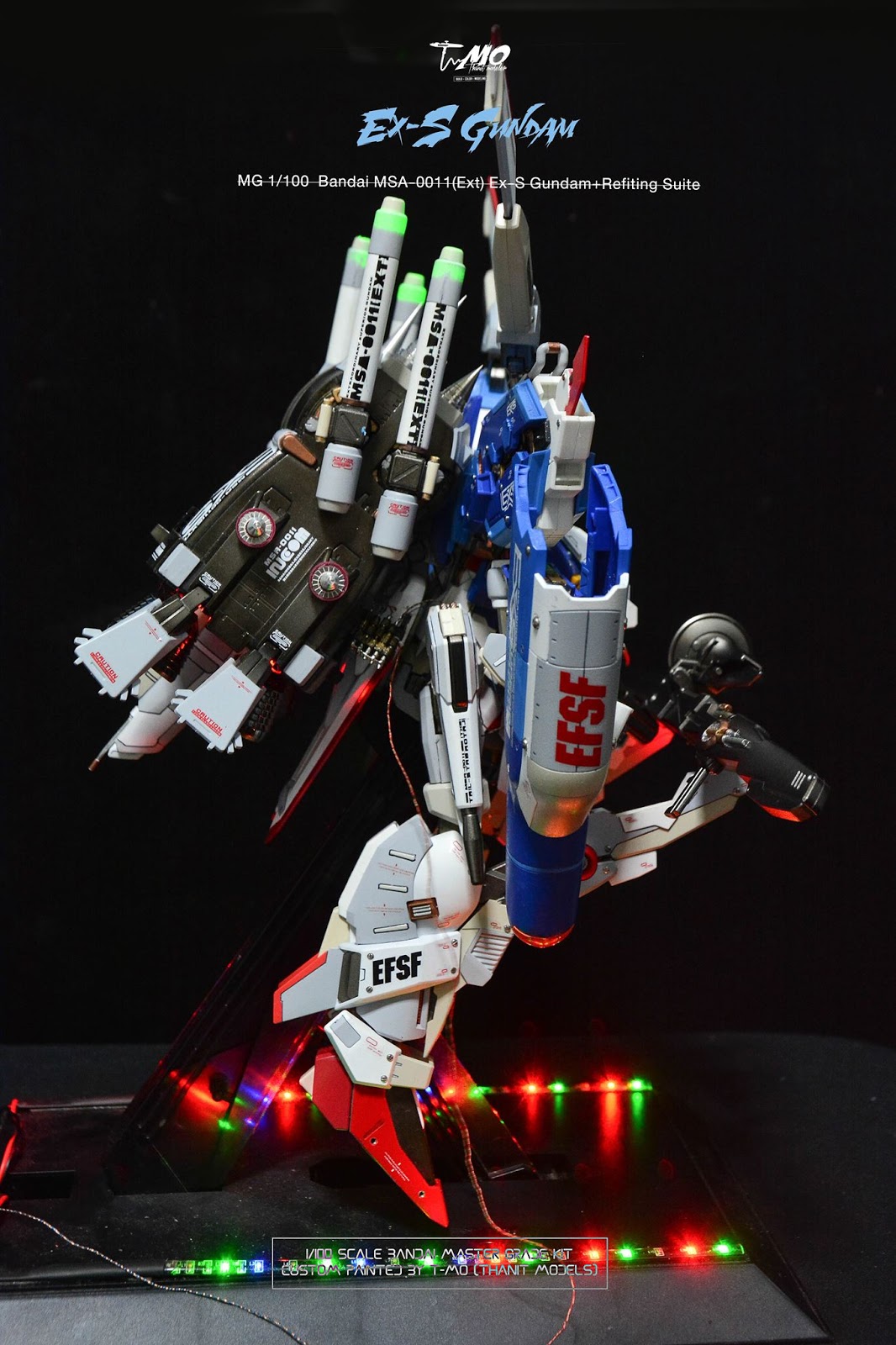 GUNDAM GUY: MG 1/100 Ex-S Gundam 'Refit Suit' - Customized Build w/ LEDs