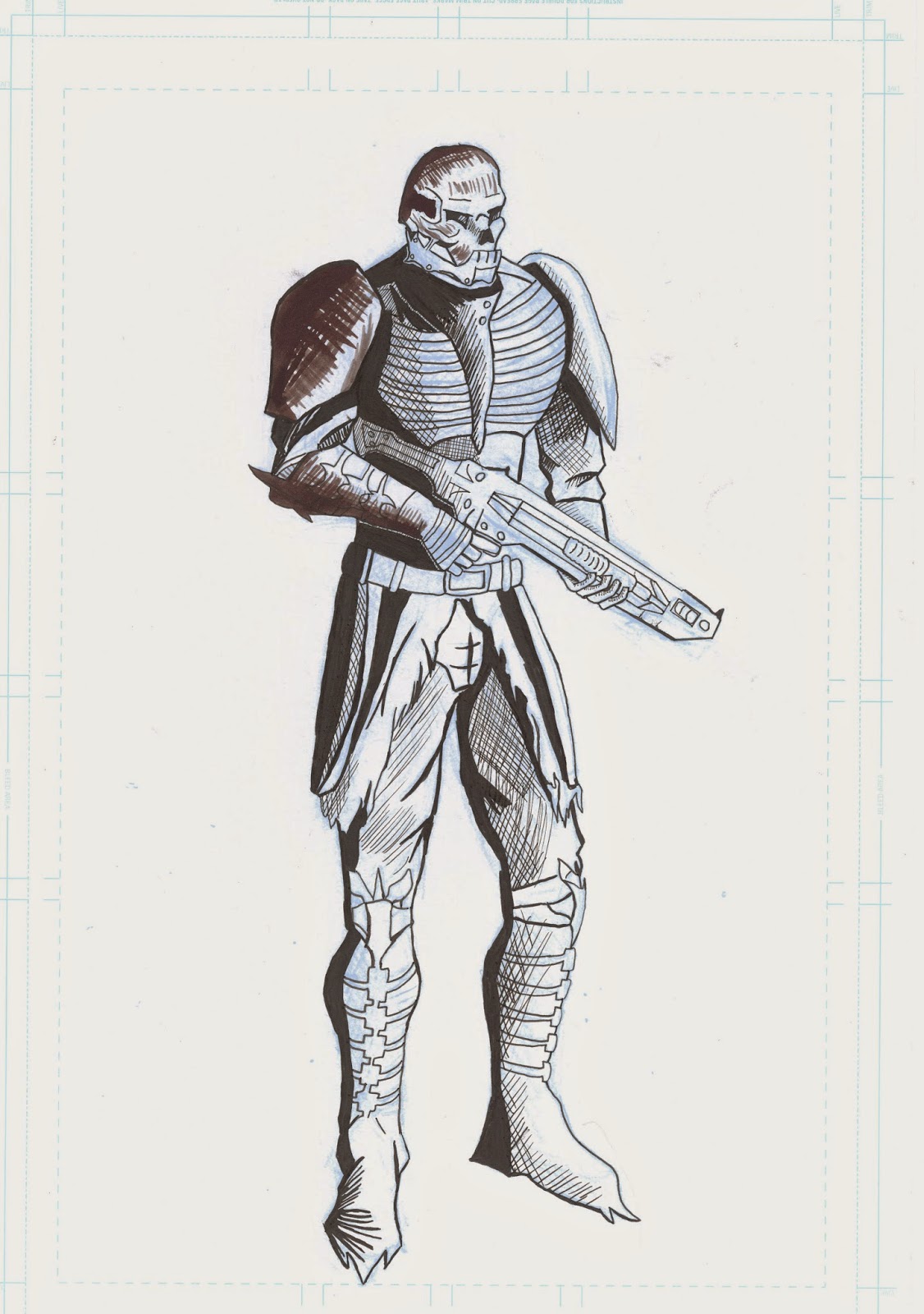 my portfolio: The threshold guardian, character design