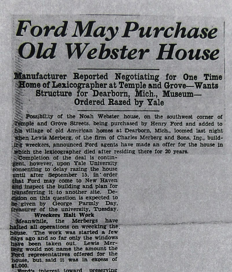 Passion for the Past: Historic Homes Brought to Life: Noah Webster - A ...
