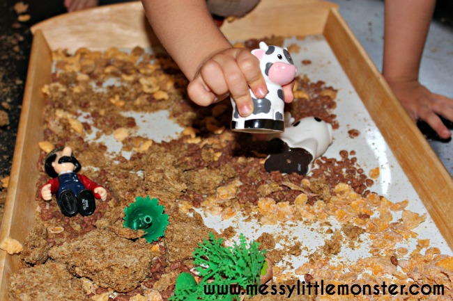 Edible Farmyard Small World Play - Messy Little Monster