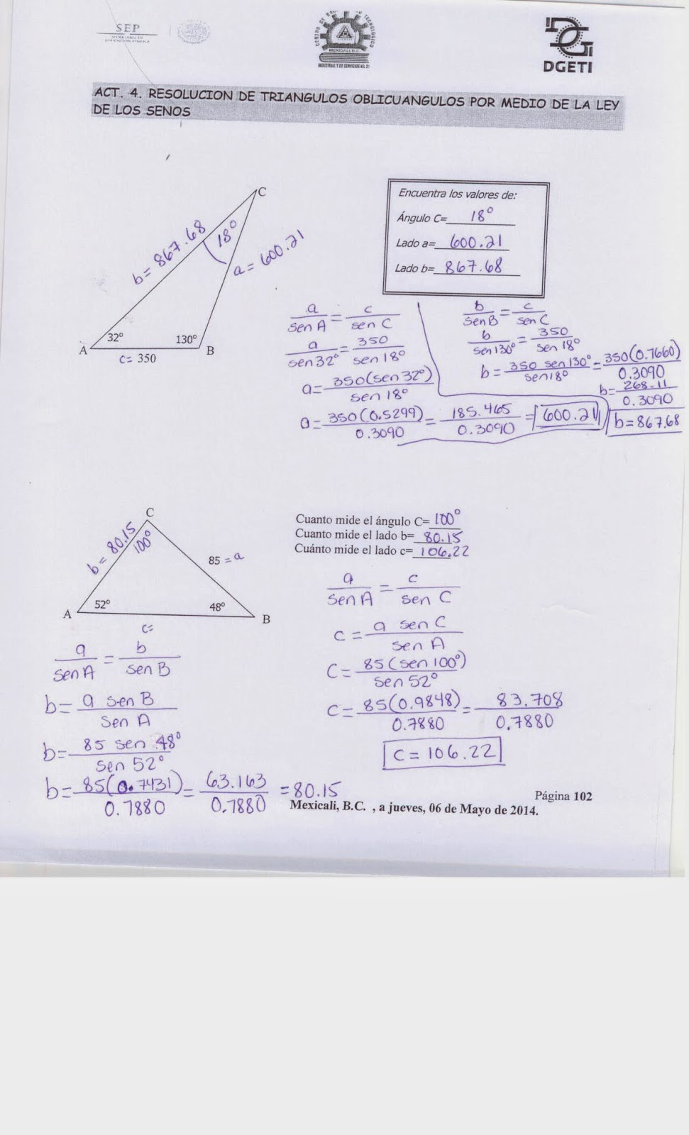 GEOMETRIA Y TRIGONOMETRIA II SEMESTRE FEBRERO-JUNIO 2023 L.S.C. Alicia ...