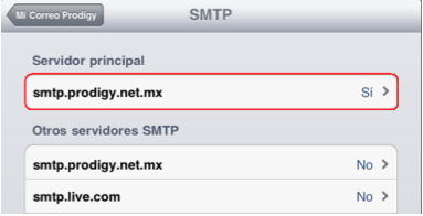 iShop Centro Magno: Configurar Prodigy Mail en iPad