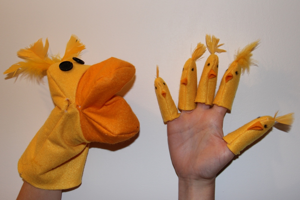 Caz's Home Made Toys: Five Little Ducks Finger Puppets