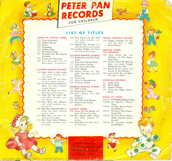 Filmic Light - Snow White Archive: Peter Pan Records - Snow White 78/45 rpm