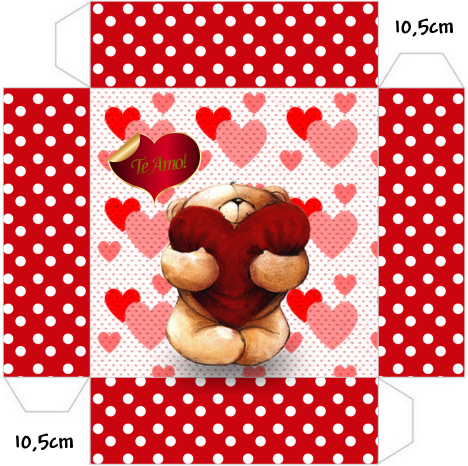 Teddy Bear in Love: Free Printable Boxes. - Oh My Fiesta! in english