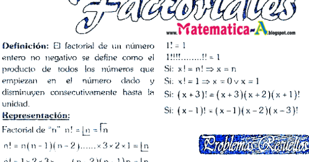 FACTORIALES CONCEPTOS Y EJERCICIOS DESARROLLADOS ~ MATEMATICAS ...