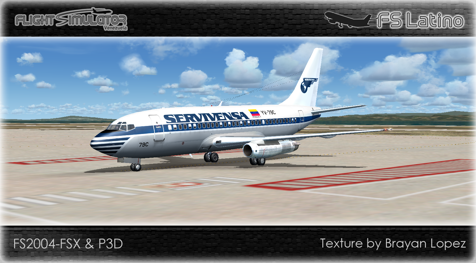 [FS9-FSX &P3D] Boeing 737-200Adv Servivensa YV-79C KittyHawk