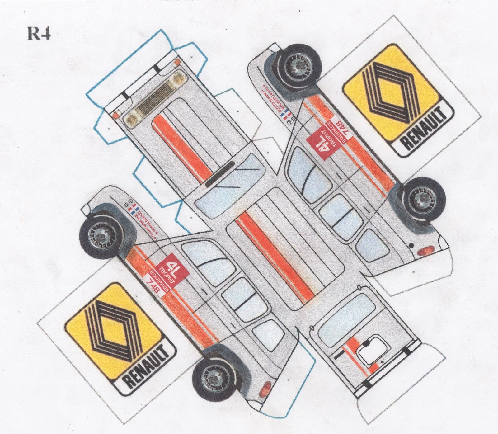 SP. Papel Modelismo: PaperCraft - Renault 4L