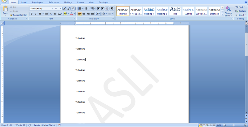How to give a watermark in Microsoft Word 2013 | All About Tutorial and ...