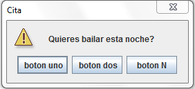 Java: JOptionPane: Botones personalizados.