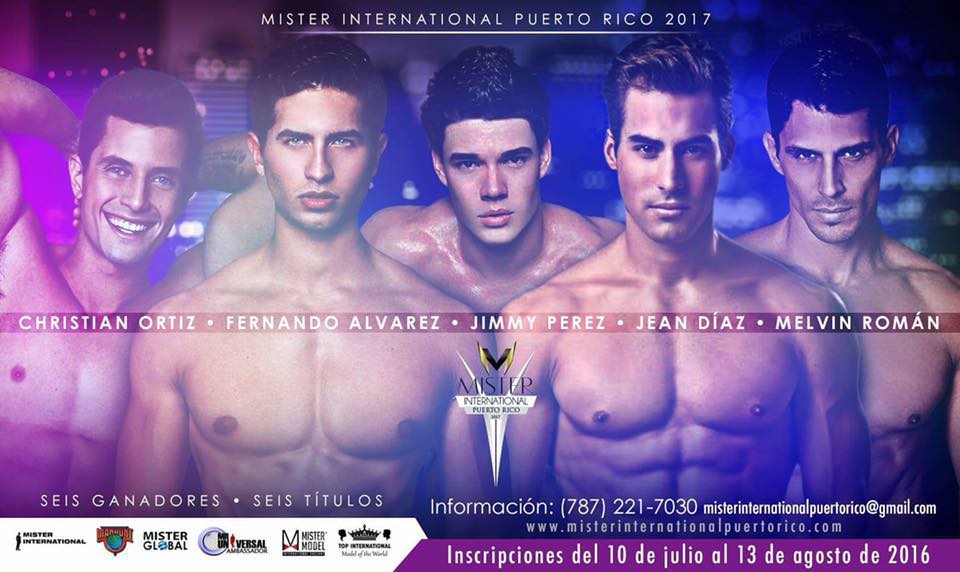 Meet the candidates for Mister International Puerto Rico 2017! | Apollo ...