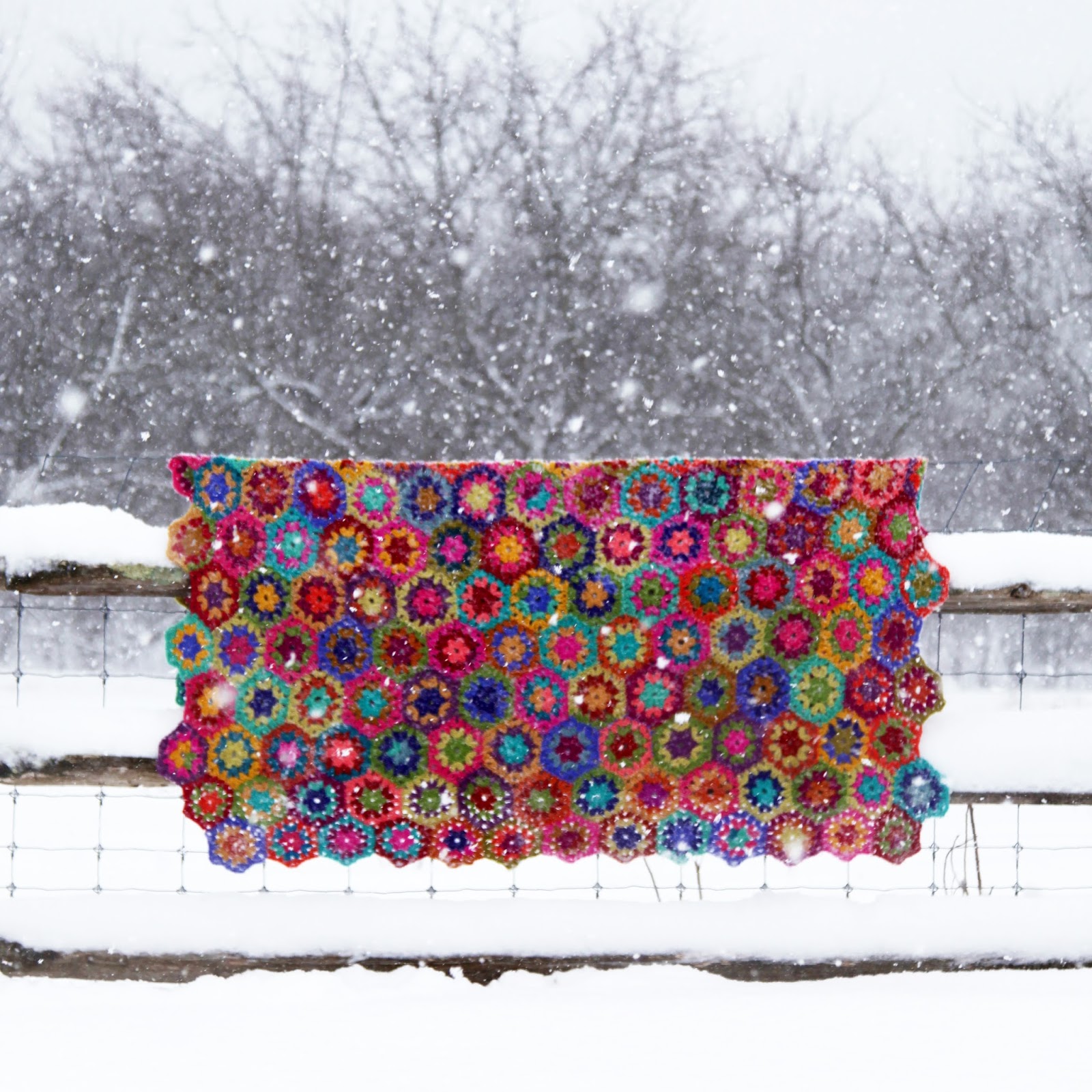 Getting Stitched on the Farm: Scrappy Hexagon Crochet Afghan - The FREE ...