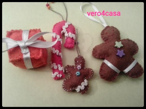 3 figuras de fieltro facil para tu árbol de Navidad ~ vero4casa