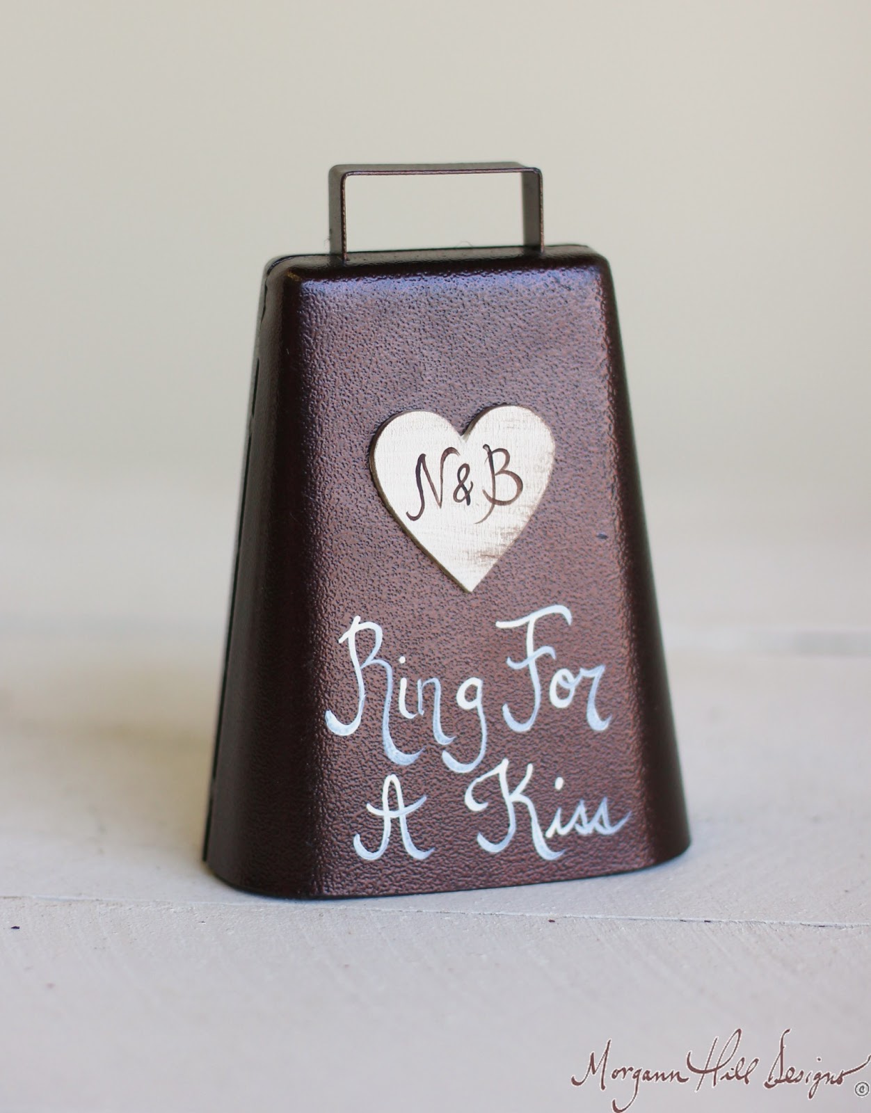 Morgann Hill Designs: Ring For A Kiss Wedding Bell Personalized Rustic ...