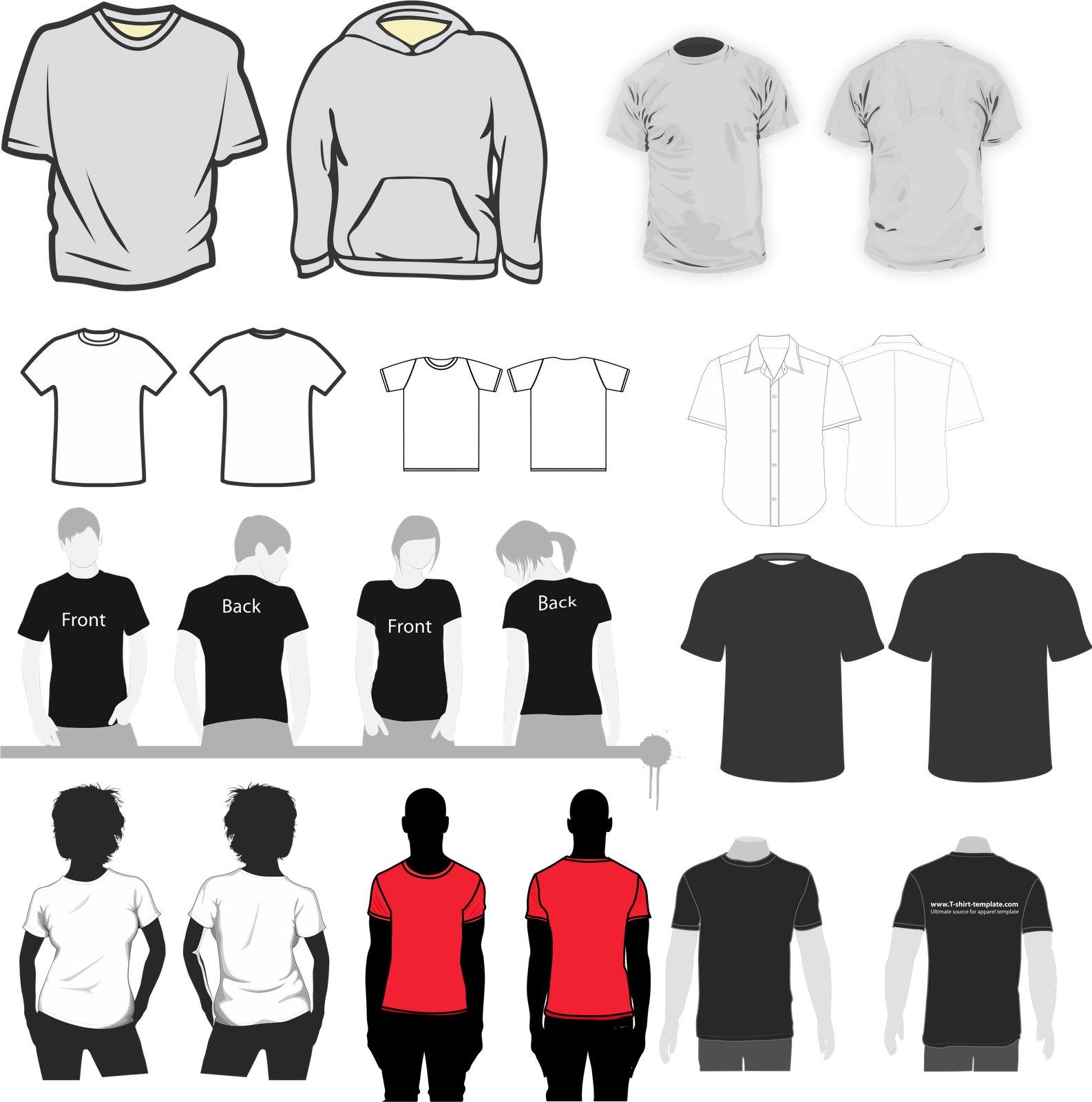 Download T-Shirt dan Kemeja Template- BACINDUL BLOG